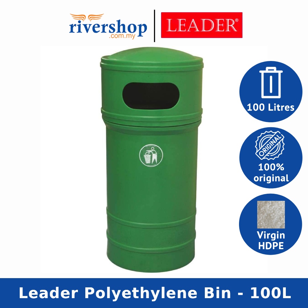 LEADER 100Litres Taurus Polyethylene Garbage Wastebin 100L Dustbin ...