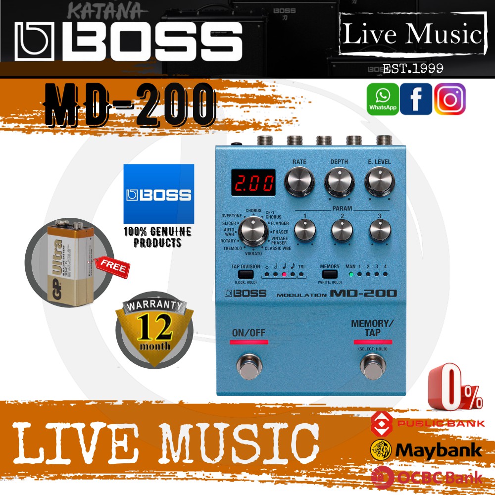 Boss MD-200 Modulation Effect Pedal (MD200) | Shopee Malaysia