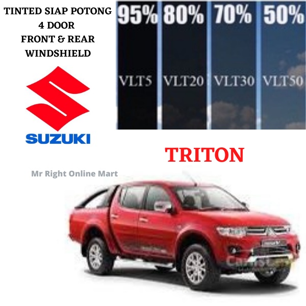 [READY STOCKS]Mitsubishi Triton 2015-2018 4 Door Tinted UV Hitam(Gelap ...