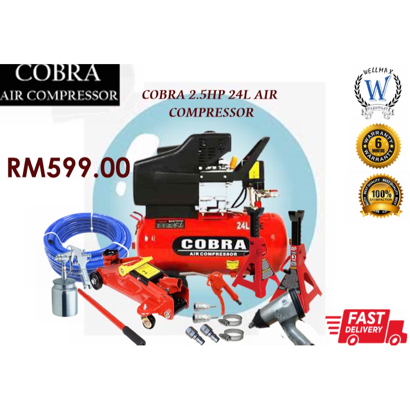 Cobra Air Compressor 2.5hp/24L | Shopee Malaysia