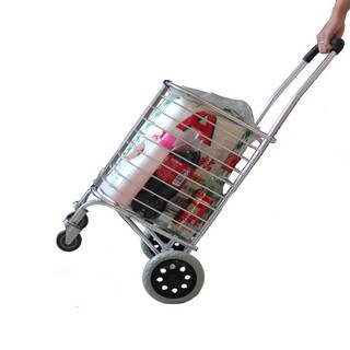 Portable Market Trolley Shopping Cart Foldable Large Space Troli Pasar ...