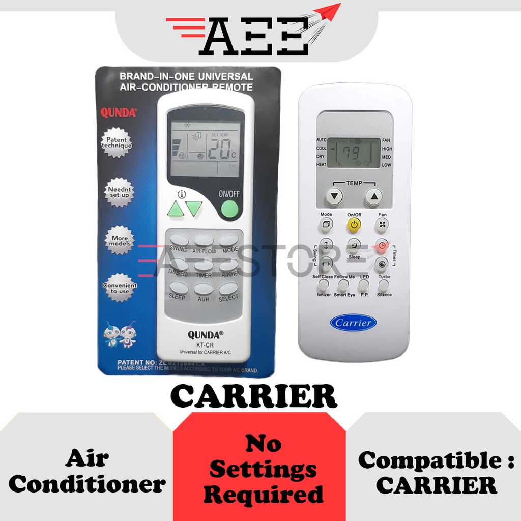 (Compatible: Carrier ) Universal / Multi Air Conditioner / Cond Remote ...