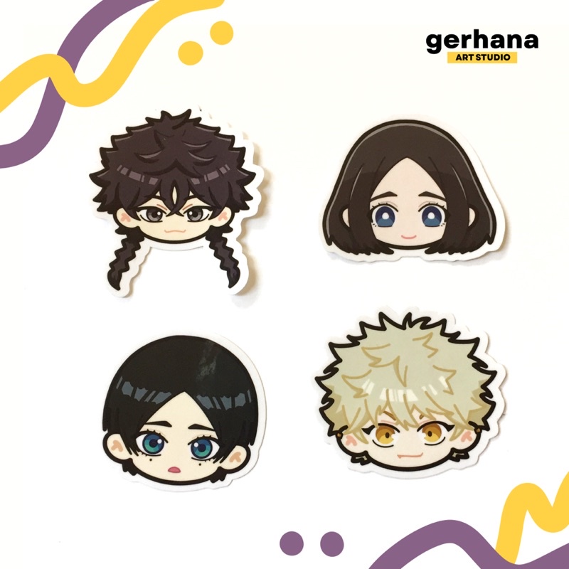 Blue Period Chibi Sticker Flakes | Yaguchi Hashida Mori Yotasuke ...