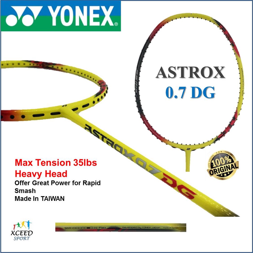 Yonex Badminton Racket ASTROX 0.7 DG + Free Grip (100% Original ...