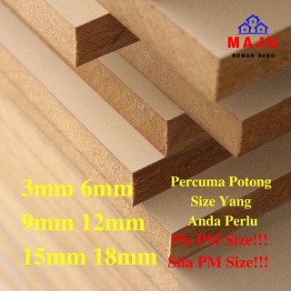 MAJU Papan MDF board 12mm Papan Board MURAH kayu 3mm 5mm 9mm 18mm ...