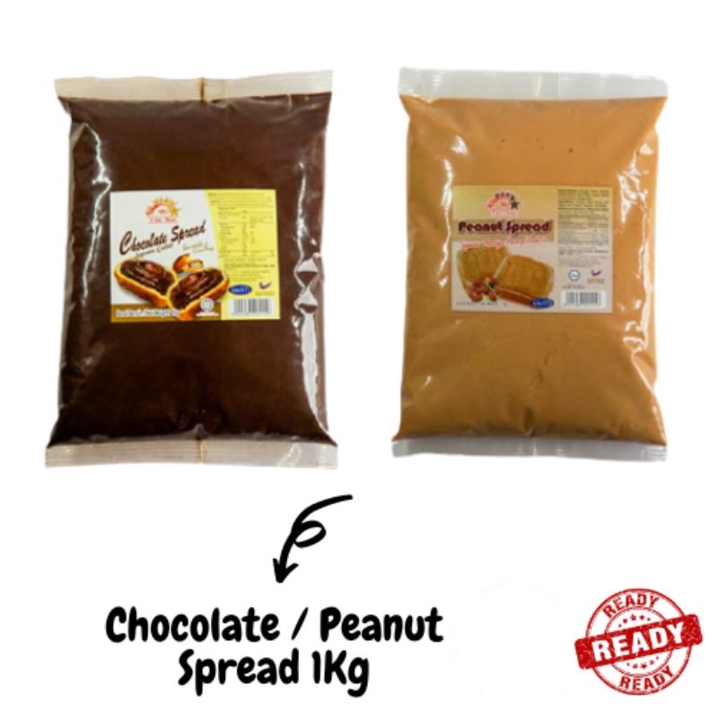 Chocolate & Peanut Spread / Jem Coklat Dan Kacang Untuk Waffle 1KG ...