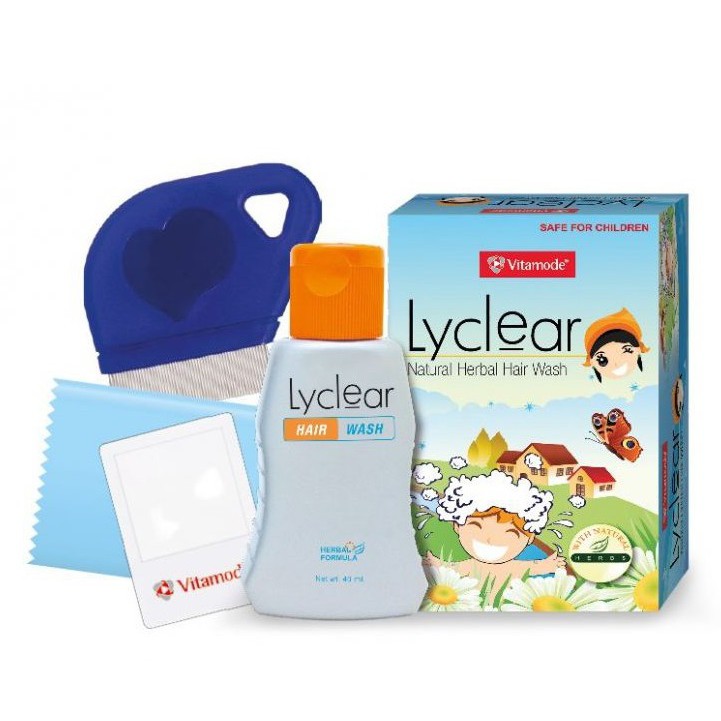 LYCLEAR HAIR WASH shampoo with Free comb 40ML (Anti-lices / Ubat Kutu ...