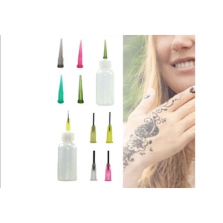Henna Applicator Squeeze Plastic Drawing Bottle Detail Nozzle Tip Set ...