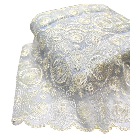 200MM Embroidery Lace Border Lace Trimming Lace DIY Wedding Fabric Baju ...