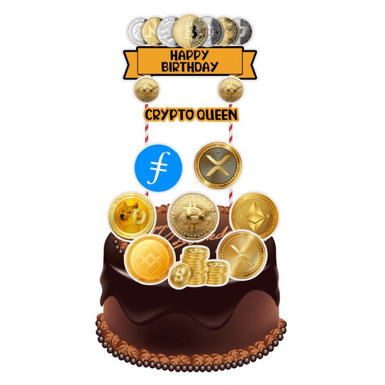 Bitcoin Cake Topper cake decoration | Shopee Malaysia