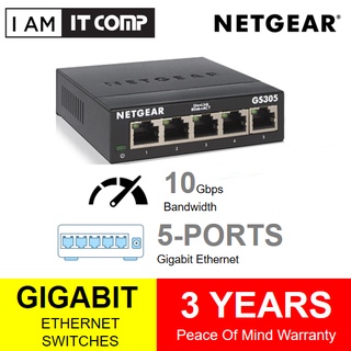NETGEAR GS305 5-Port Gigabit Ethernet Unmanaged Switch (GS305-300UKS ...