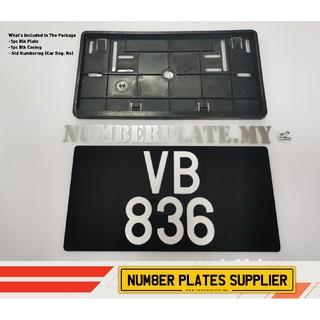 Car License Plate - JPJ Standard Car Number Plate with Plate Holder ...