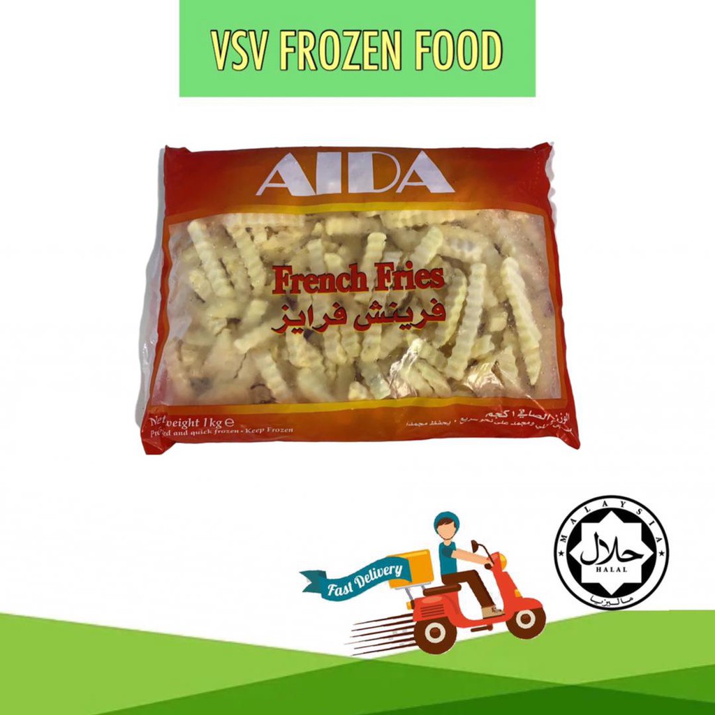 [AIDA] French Fries (Crinklecut) (1kg) | Shopee Malaysia