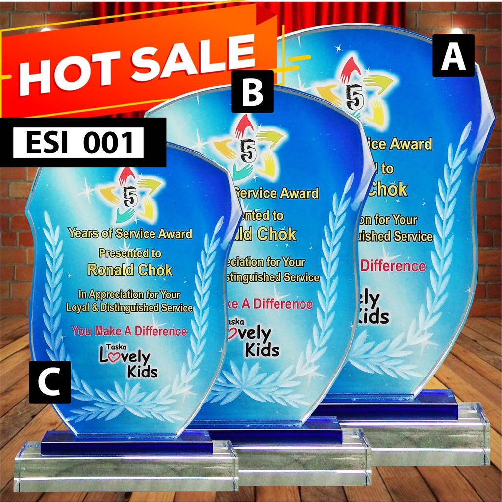 Crystal Award Plaque Appreciation Plaque Sales Achievement Plaque