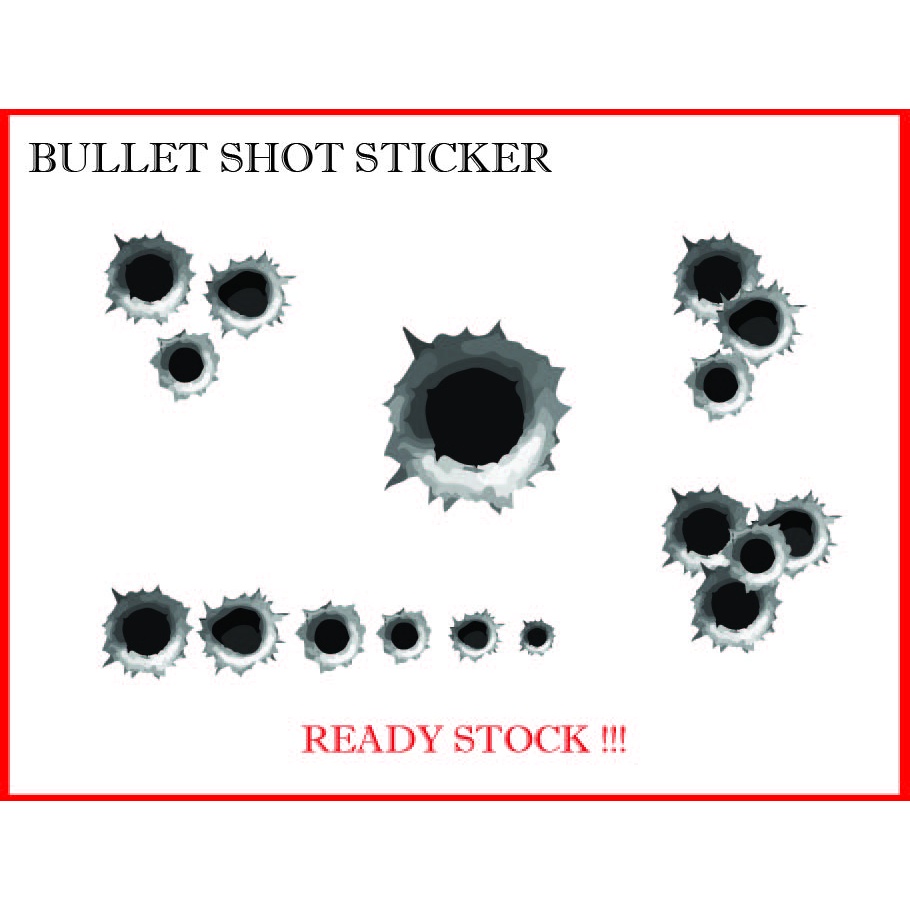 Creative Fake Bullet Shot Sticker Fun Styling Car Motor | Shopee Malaysia