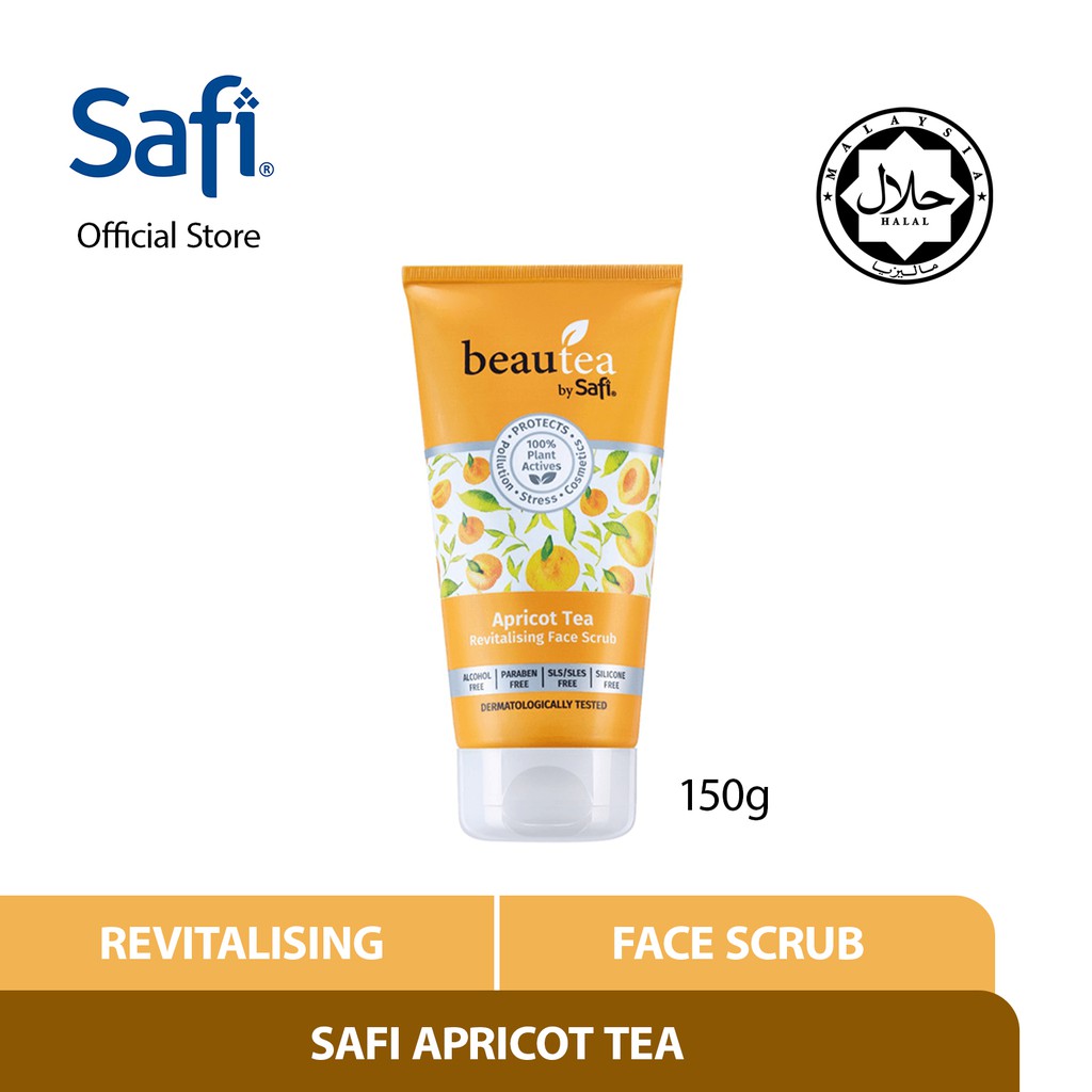 SAFI Beautea Apricot Tea Revitalising Face Scrub 150g | Shopee Malaysia