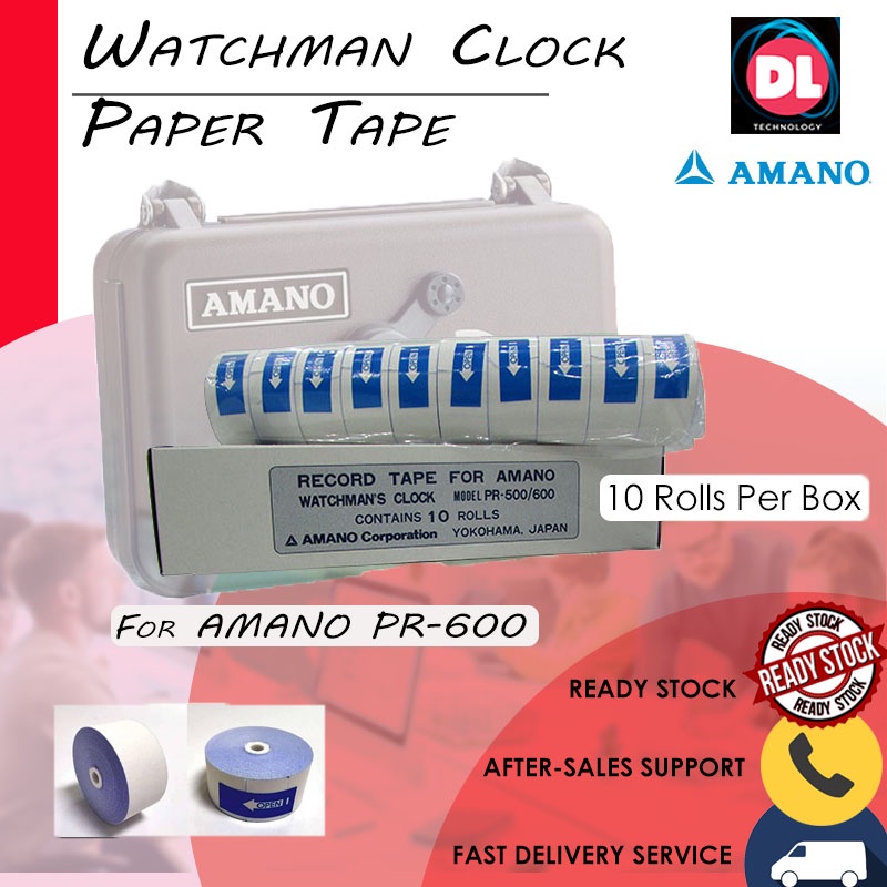 Amano Watchman Clock Paper Tape Paper Roll For Amano PR600 Original ...