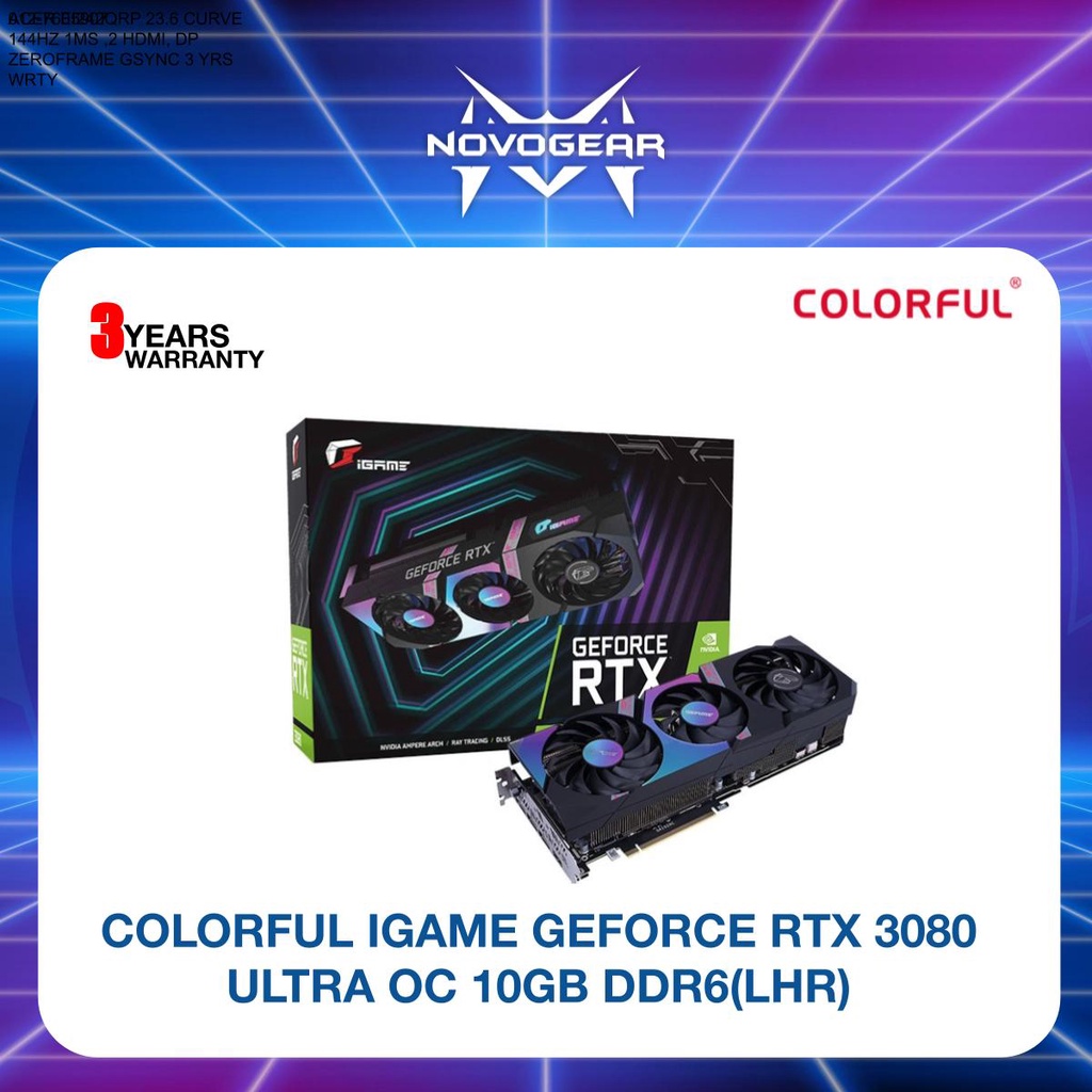 COLORFUL IGAME GEFORCE RTX 3080 ULTRA OC 10GB DDR6(LHR) | Shopee Malaysia