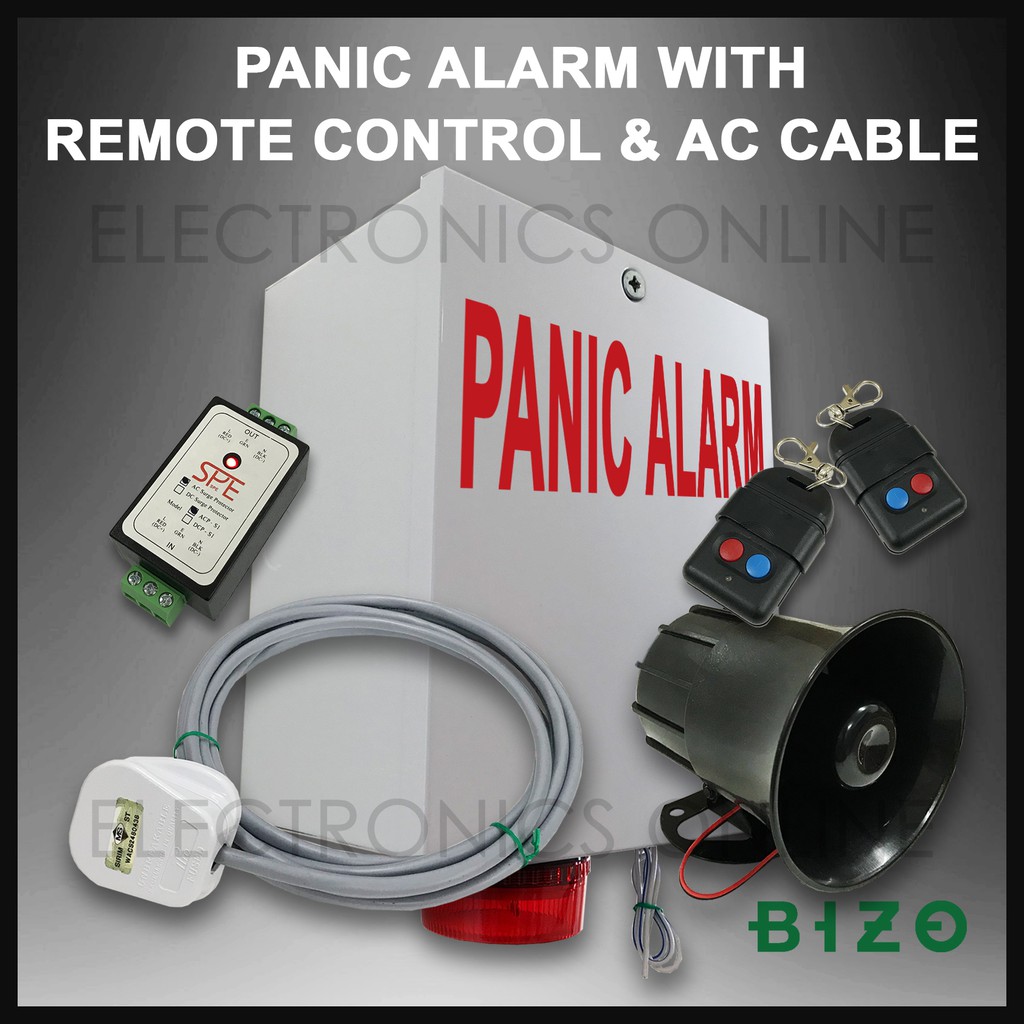 Panic Alarm with Remote Control and AC cable SOS Wireless Remote ...