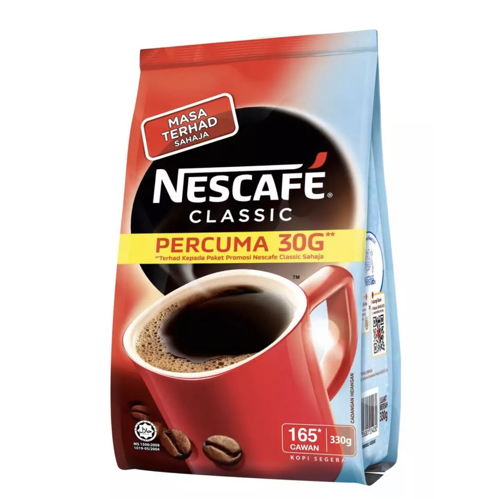 NESCAFE CLASSIC REFILL PACK 300G FOC 30G | Shopee Malaysia