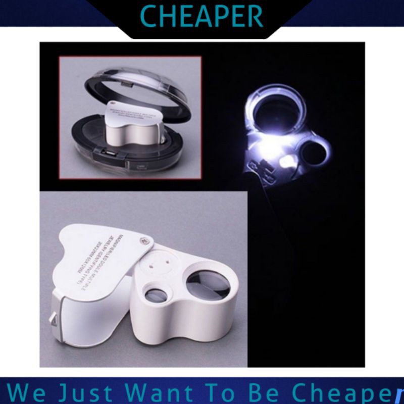 60x 30x Dual Zoom Lens Glass Magnifying Magnifier Jeweler Eye Jewelry ...