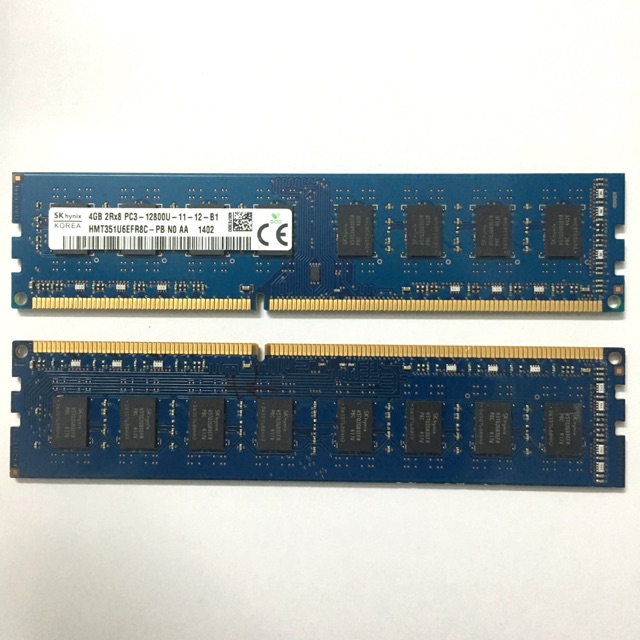 Sk Hynix Rams DDR3 4GB 2Rx8 PC3-12800U-11-12-B1 desktop memory full compatible | Shopee Malaysia
