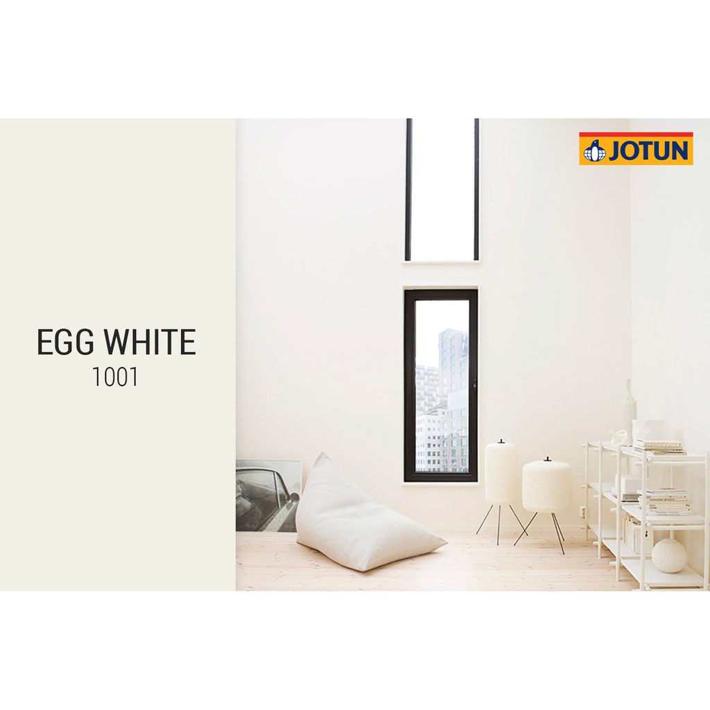 EGG WHITE 1001 1 LITER 1L JOTUN PAINT INTERIOR EASY CLEAN