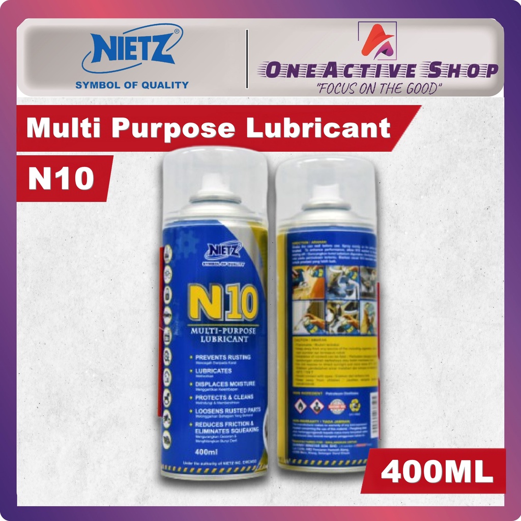 NIETZ N10 Multi Purpose Lubricant Anti-Rust Spray (400ml) | Shopee Malaysia