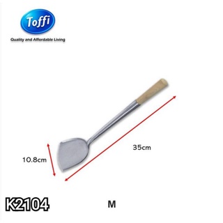 (READY STOCK) 🔥TOFFI Spatula Stainless Steel Wooden Handle/ Sudip Besi ...