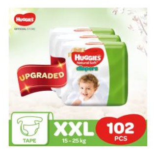 Huggies Ultra Natural Soft Diapers / Huggies AirSoft Tape XXL34 x 3 ...