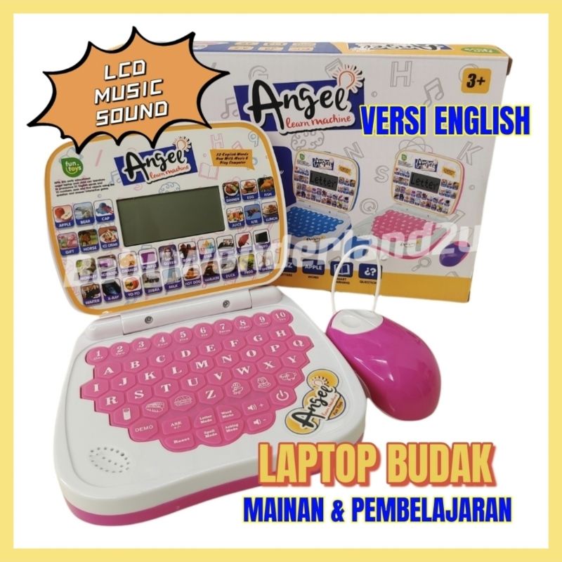 Kids Early Learning Mini Laptop With Screen Computer Komputer Budak ...