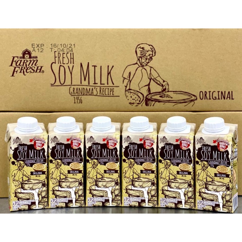 Farm Fresh UHT Soy Milk Original / Susu Soya Original 200ml x 24 ...