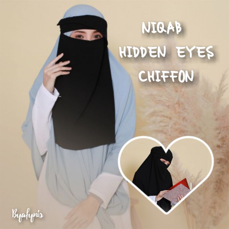 Niqab Hidden Eye | Niqab Murah | Niqab Viral | Niqab Chiffon | Shopee ...