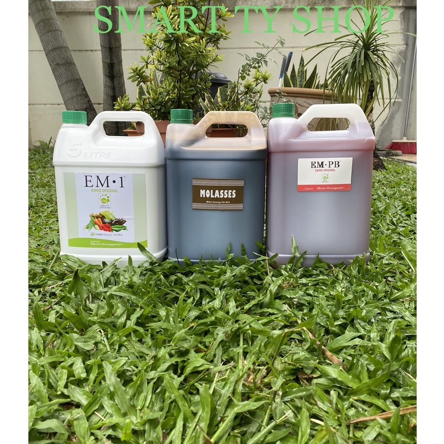EM1 EM EMRO Original (5 litre) + Molasses (5 litre) + EMPB EMRO (5 ...