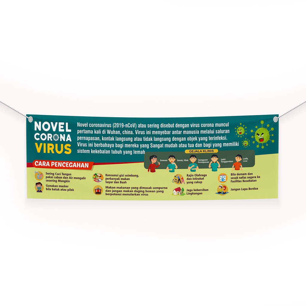 Print SPANDUK / BANNER Size 1X1 METER FREE Design | Shopee Malaysia