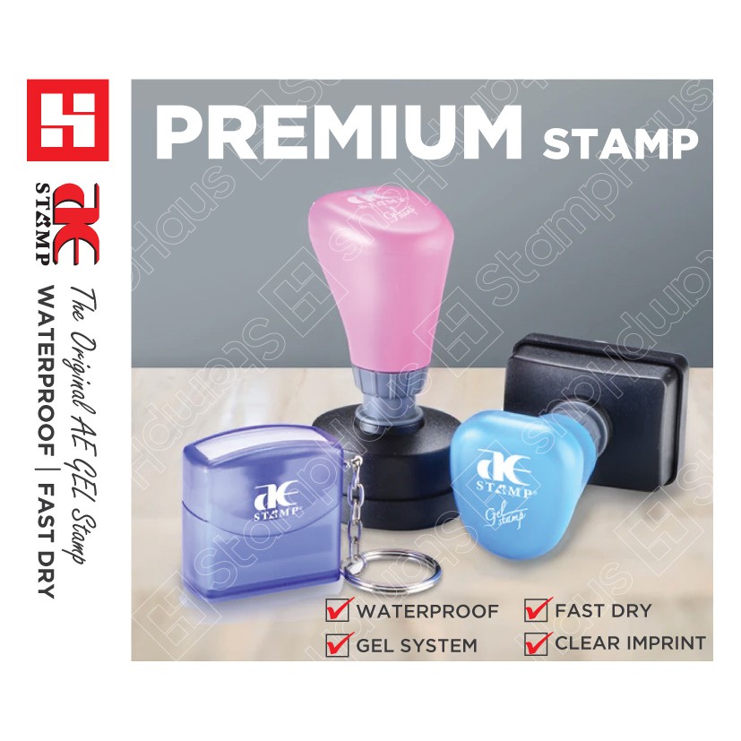 Rubber Stamp THE ORIGINAL AE Gel Stamp Waterproof Stamp | Shopee Malaysia