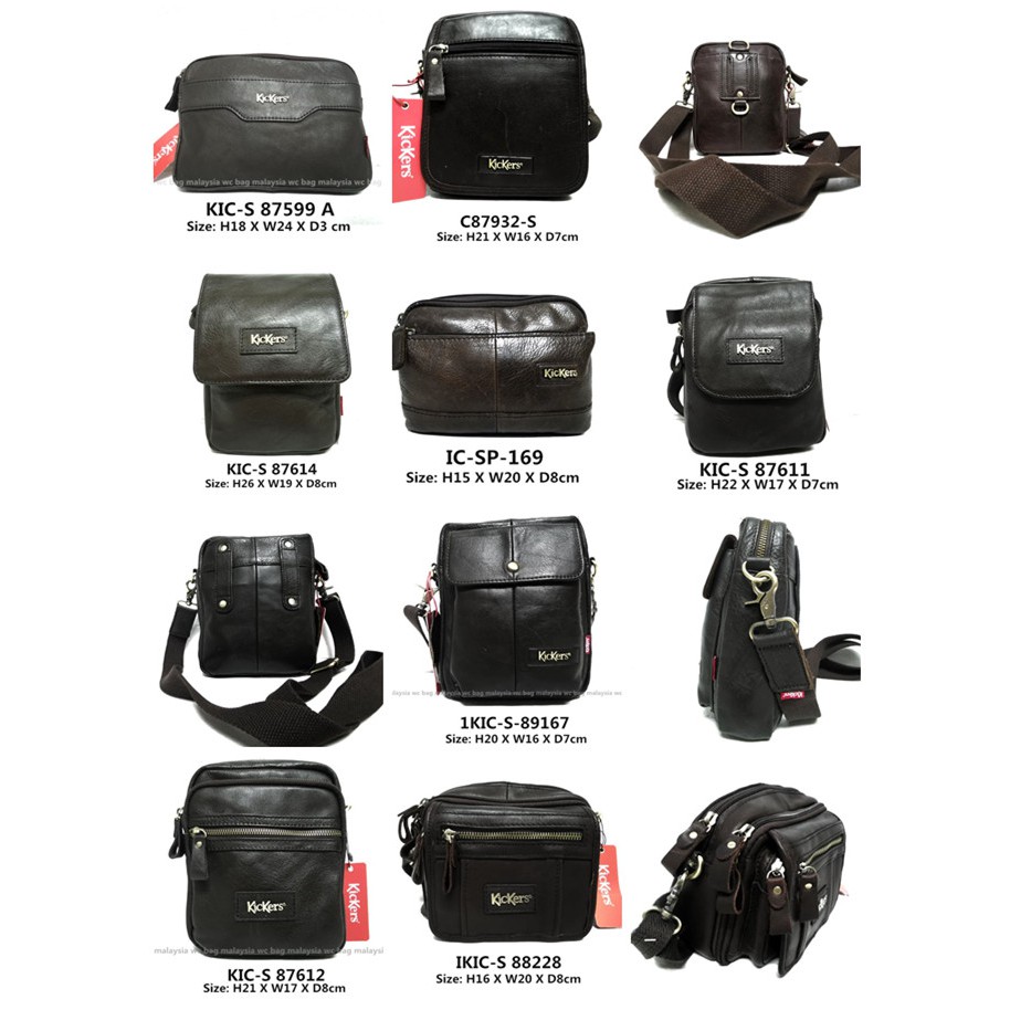 Kickers 2 in 1 Leather Casual Sling Bag Cross Body Smart Phone Pouch ...