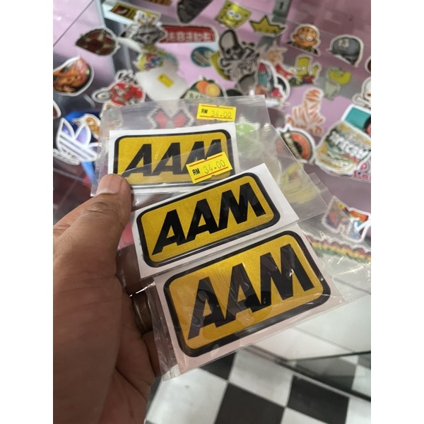 Sticker Timbul AAM Untuk Tampal Bonet Belakang | Shopee Malaysia