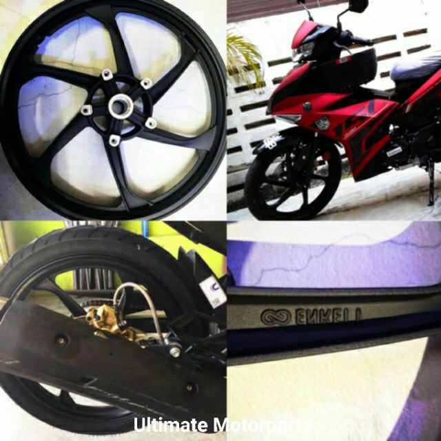 6batang Y15ZR Sport Rim Matt Black Color Full Chop Enkei Rim F17x1.6 Rear 1.85x17 Y15 | Shopee ...