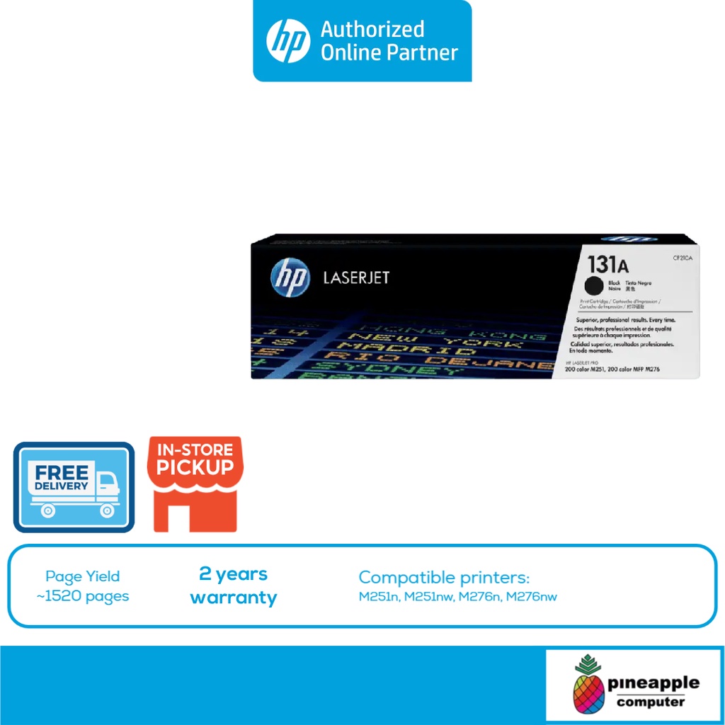 HP 131A Black Original LaserJet Toner Cartridge CF210A | Shopee Malaysia