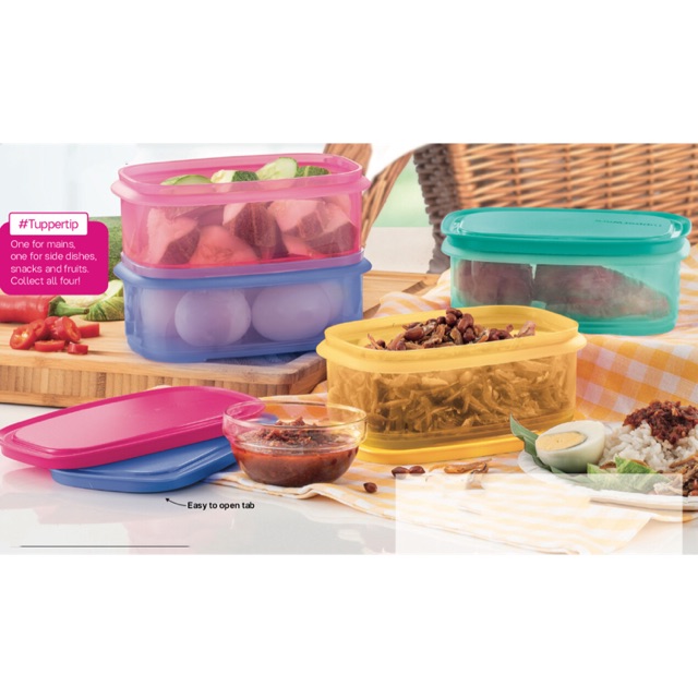 Tupperware Stack to Go 640ml Easy to Open Tab | Shopee Malaysia