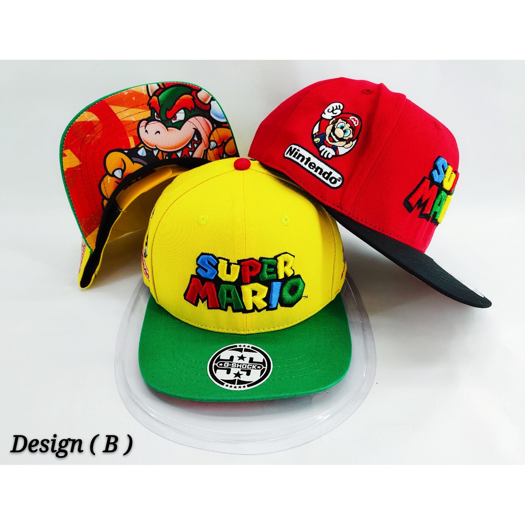 Super Mario Men Cap / Cap Men / Topi Lelaki / Snapback Cap / Cap ...