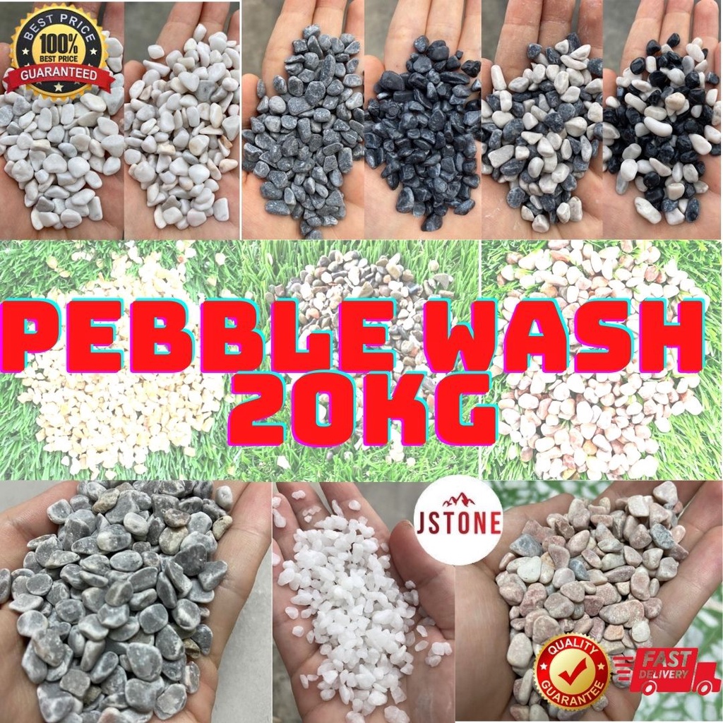20KG Pebble Gardening Decor Stone Batu Kacang Sungai Batu Hiasan ...