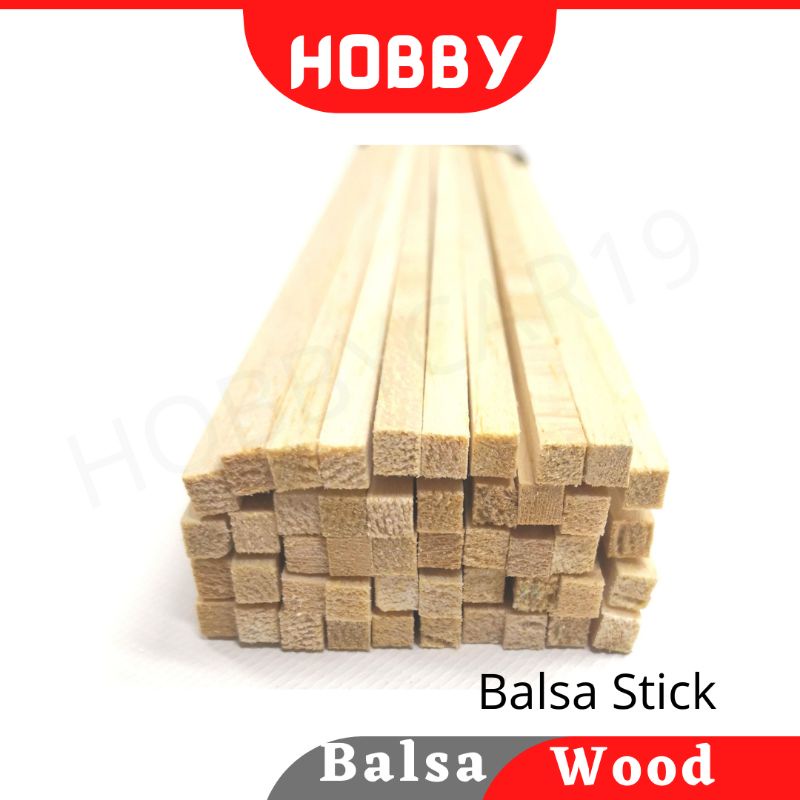 Balsa Wood Stick Square 4mm/5mm /10mm | Shopee Malaysia