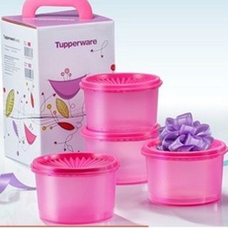 Tupperware Mini Deco Canister Gift Set 600ml Pink | Shopee Malaysia