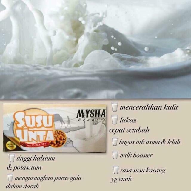 SUSU UNTA plus Hazelnut by Mysha Beauty 100% ORIGINAL | Shopee Malaysia
