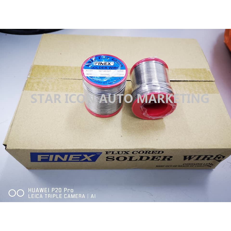 Flux Core Solder Wire Finex 60/40 250gram 1.2mm (1 roll) | Shopee Malaysia