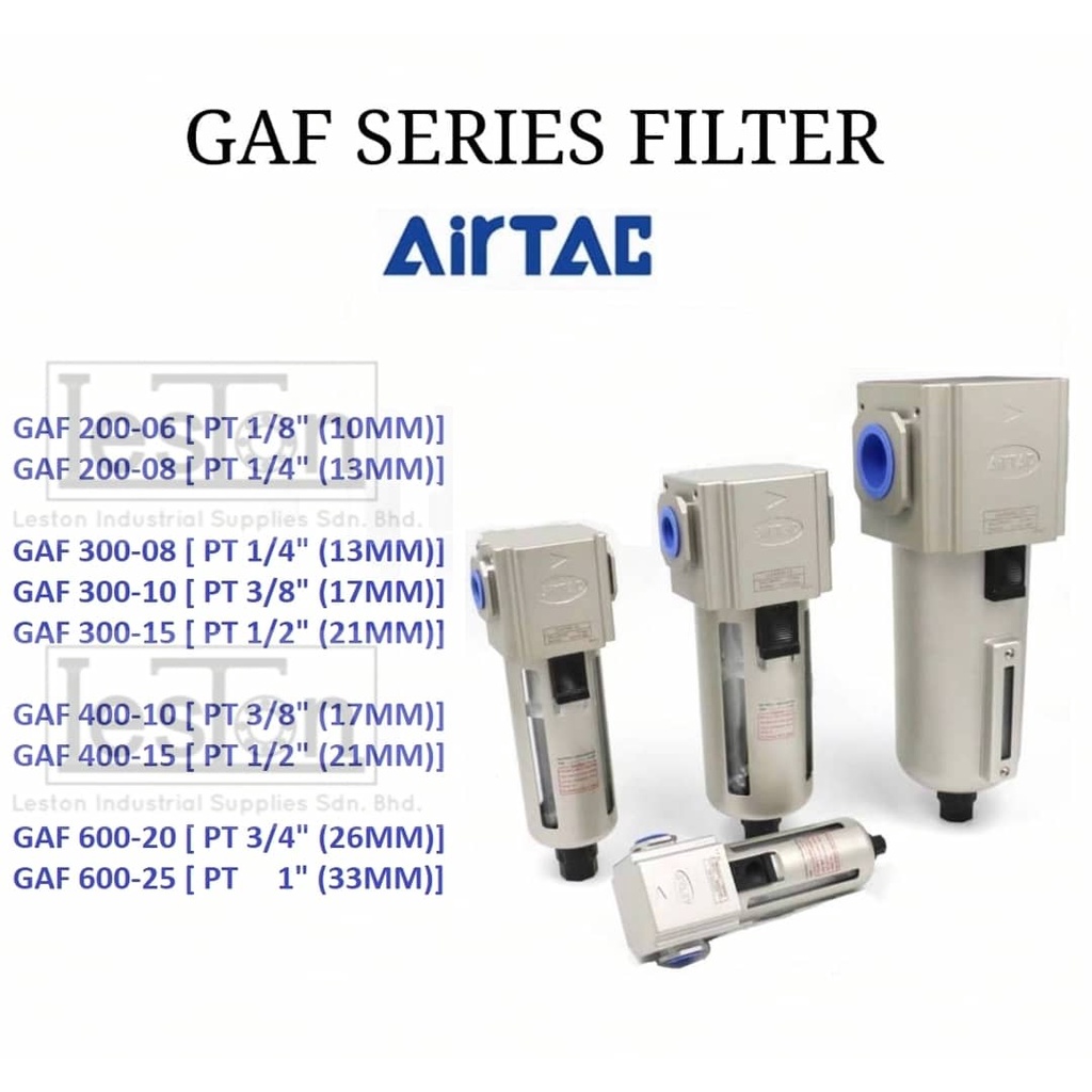 AIRTAC GAF SERIES GAF600 SERIES PNEUMATIC FILTER AIR FILTER GAF600-20 ...