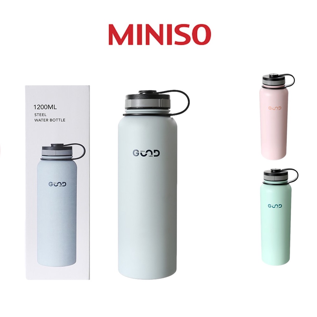 MINISO Stainless Steel Bottle Water Tumbler Flask BPA Free Hot/Cold ...