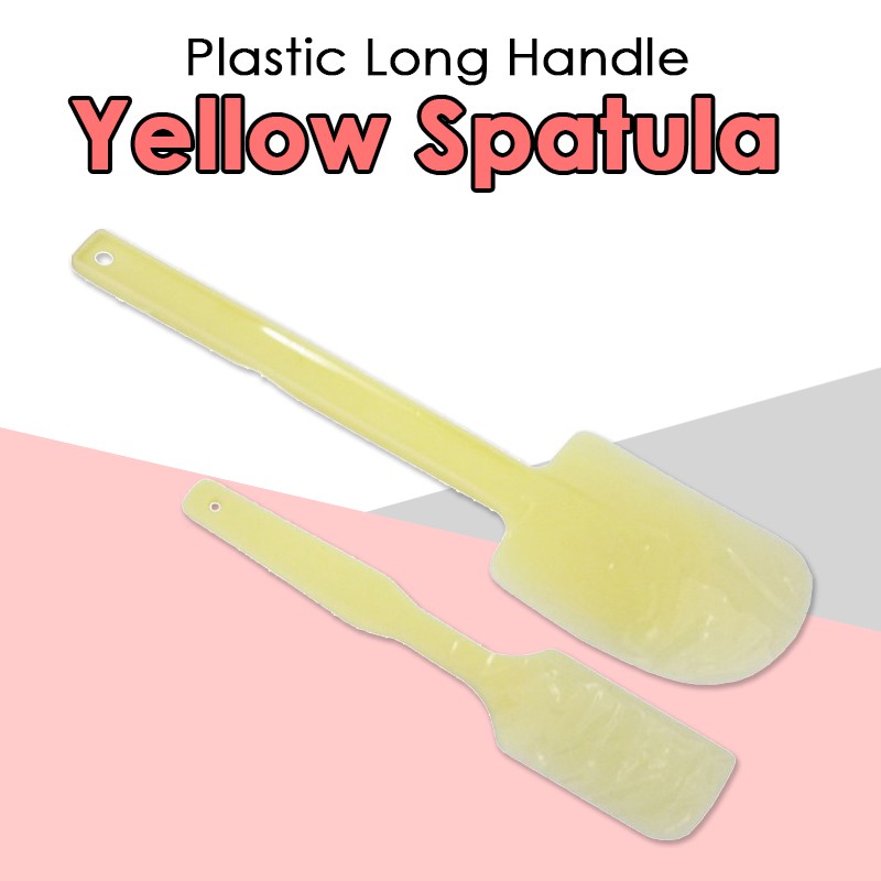 SL Plastic Long Handle Yellow Spatula (P160/P164) Convenient Eyelet ...
